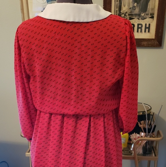 Dresses | Vintage Red Pattern Dress | Poshmark